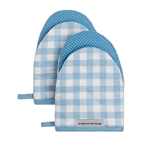 Click here for KitchenAid Gingham 2-Pc. Mini Oven Mitt Set - Blue... prices