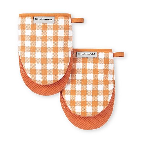 Click here for KitchenAid Gingham Mini Oven Mitt 2-Pack Set  5.5... prices
