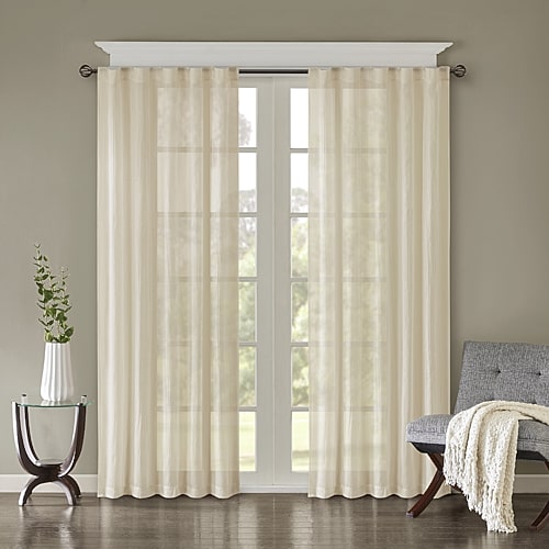 Click here for Madison Park Kaylee Rod Pocket Sheer Set of 2 Curt... prices