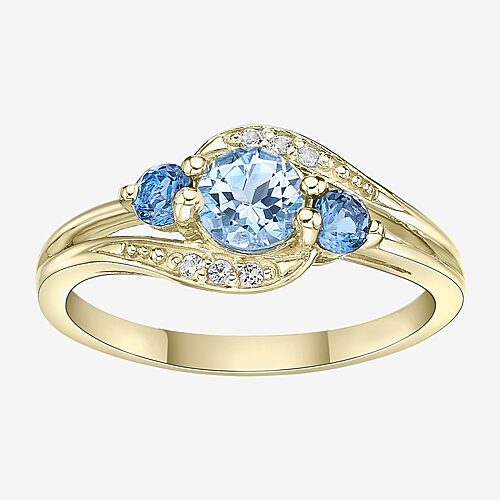 Click here for Womens Genuine Blue Topaz 18K Gold Over Silver Coc... prices