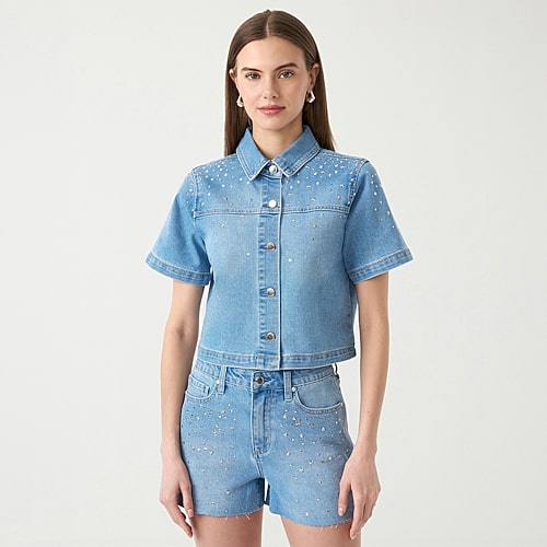 Click here for RM Rebecca Minkoff Womens Embellished Button Front... prices