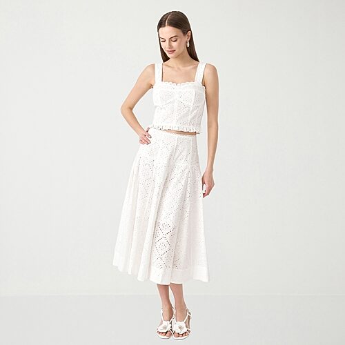 Click here for RM Rebecca Minkoff Womens A-Line Skirt  4  White prices