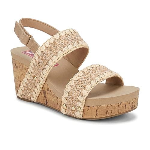 Click here for Pop Womens Kabilyn Wedge Sandals  7 Medium  White prices