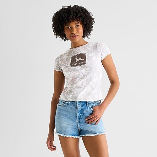 Click here for Jerry Leigh John Deer Baby Tee Womens Juniors Crew... prices