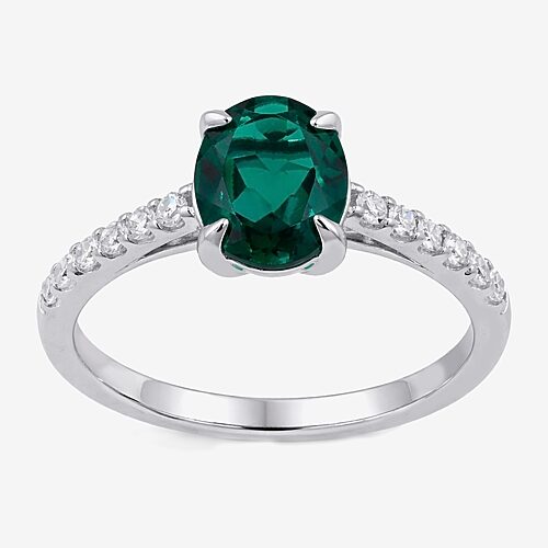 Click here for (I/I2) Womens 1/4 CT. T.W. Lab Created Green Emera... prices