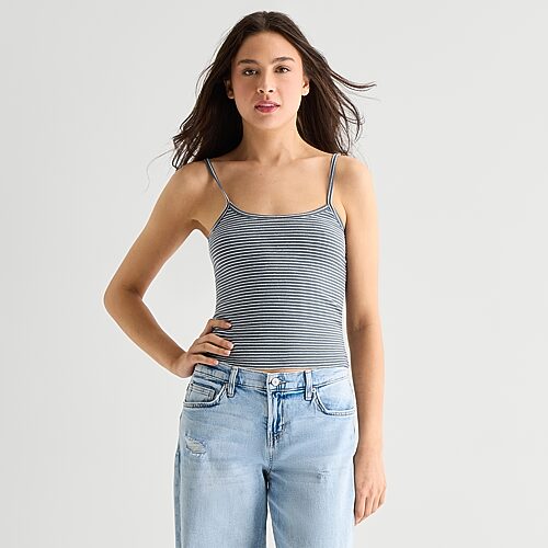 Click here for Arizona Womens Juniors Scoop Neck Sleeveless Tank... prices
