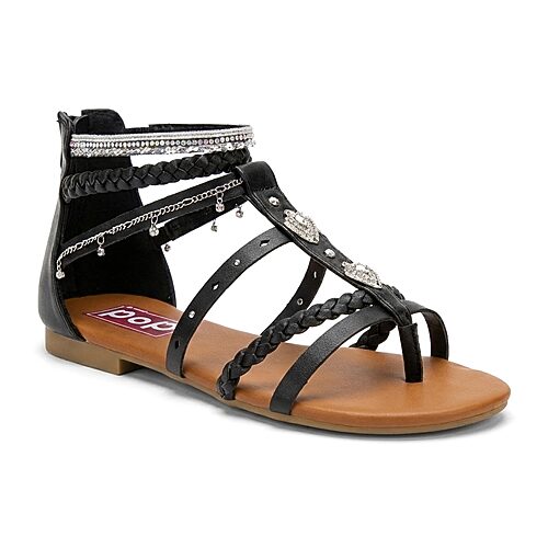 Click here for Pop Womens Miraya Strap Sandals  5 Medium  Black prices