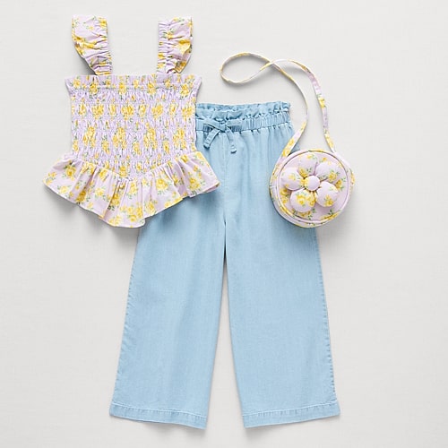 Click here for Btween Toddler Girls 2-pc. Pant Set  2t  Blue prices