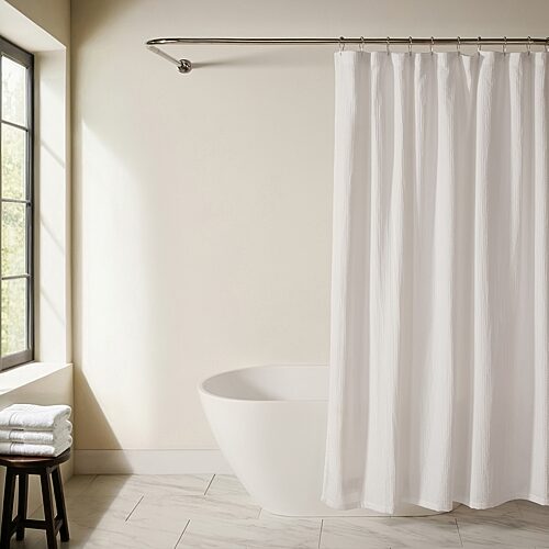 Click here for ienjoy Home Cotton Blend Waffle Shower Curtain  72... prices