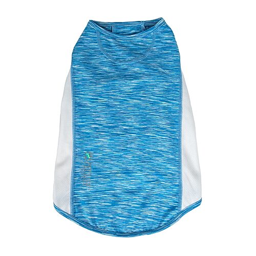 Pet Life  Active Warf Speed Heathered Ultra-Stretch Sporty Performance Dog T-Shirt  Small  Blue