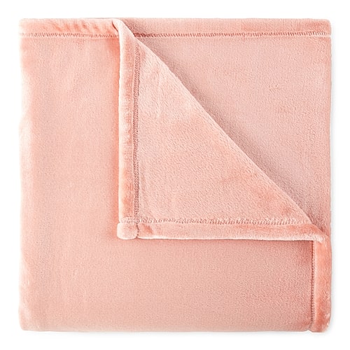 Home Expressions Velvet Plush Solid Throw  One Size  Orange