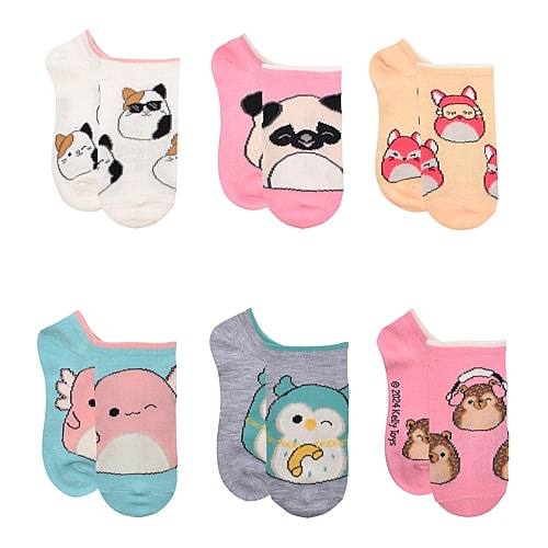 Click here for Little & Big Kid Girls 6 Pair Squishmallows No Sho... prices