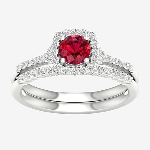 Click here for Modern Bride Gemstone Womens 14K White Gold Round... prices