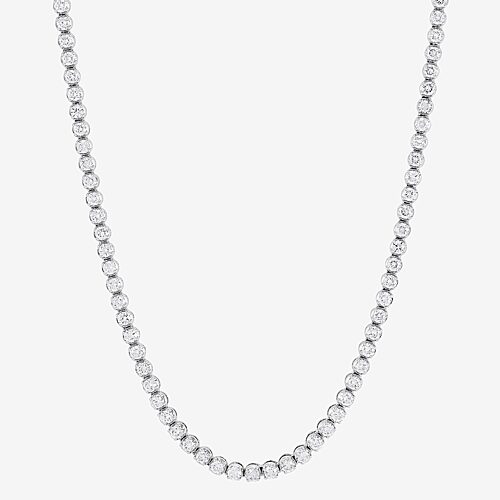 Click here for (H-I/I1) Womens White Diamond 10K Gold 18 Inch Ten... prices