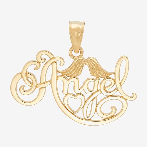 Click here for Womens 14K Gold Angel Pendant  One Size prices