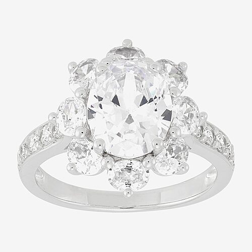 Click here for Diamonart Womens Cubic Zirconia Sterling Silver Fl... prices