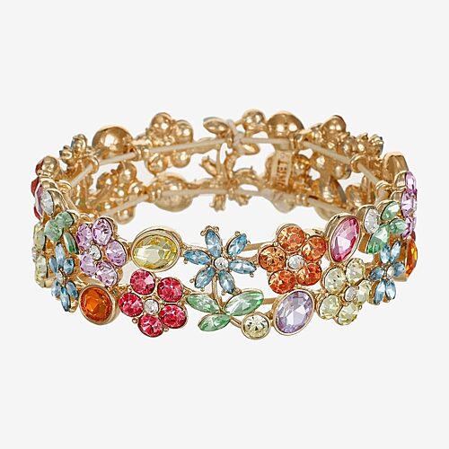Click here for Monet Jewelry Womens Multi Color Glass Flower Stre... prices