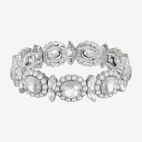 Click here for Monet Jewelry Womens Glass Simulated Pearl Oval St... prices