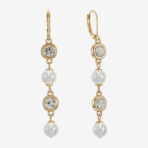 Click here for Monet Jewelry Womens Glass Simulated Pearl Round D... prices