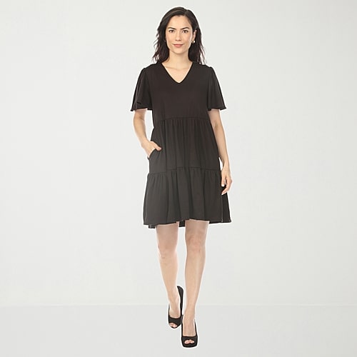 Click here for Womens White Mark Solid Short Sleeve Shift Dress prices