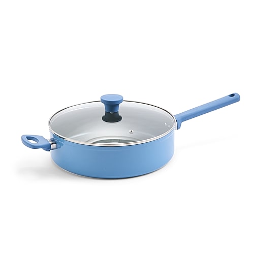 Click here for Cooks Ceramic 5-qt. Deep Saute Pan  One Size  Blue prices