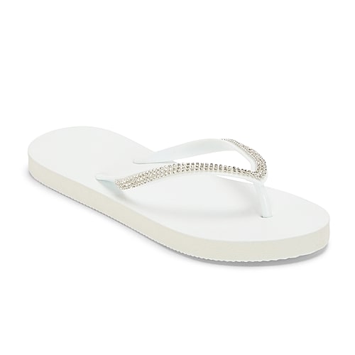 Click here for Mixit Womens Rhinestone Flip-Flops  11/12  White prices