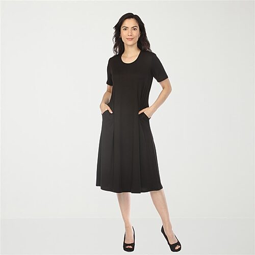 Click here for Womens White Mark Round Neck T-Shirt Shift Dress prices