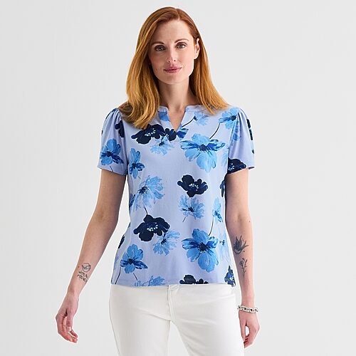 Click here for Liz Claiborne Womens Split Crew Neck Short Sleeve... prices