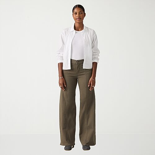 Click here for Levis Womenâs Mid Rise 318 Shaping Wide Leg Jean... prices