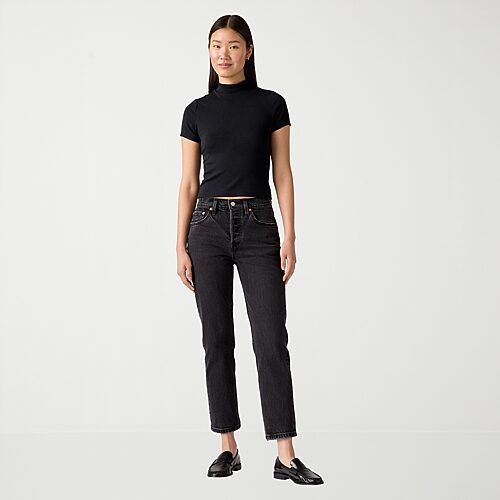 Click here for Levis Womens High Rise 501 Cropped Jean  28  Black prices