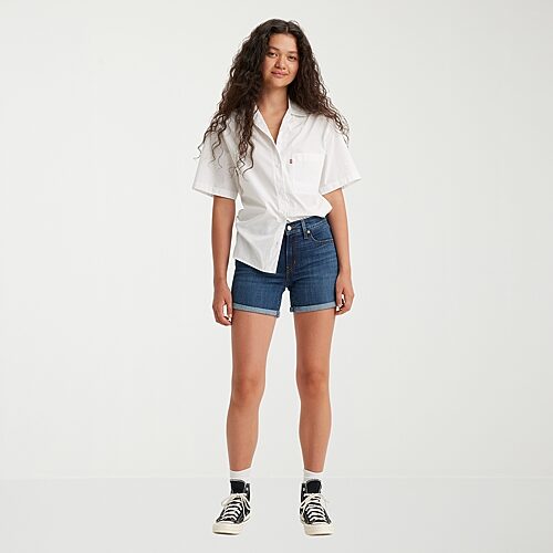 Click here for Levis Womens Mid Length Short  31  Blue prices