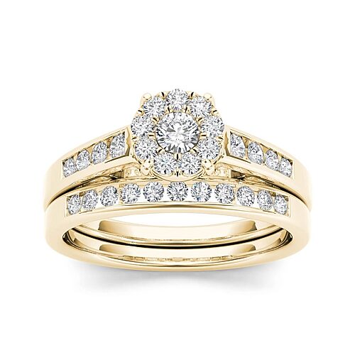 Click here for 1/2 CT.T.W. Natural Diamond 10K Yellow Gold Bridal... prices