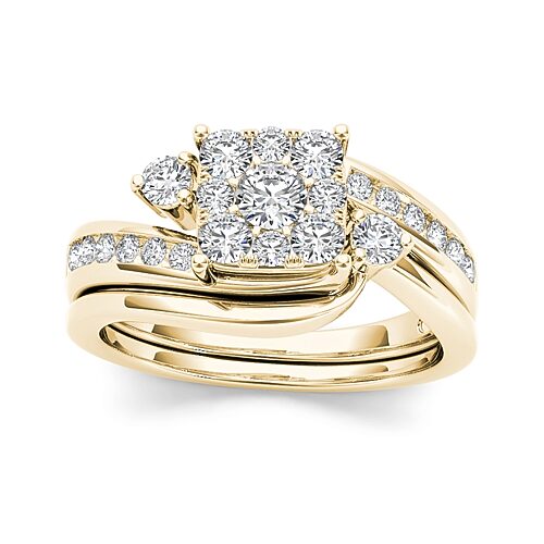 Click here for 3/4 CT.T.W. Natural Diamond 10K Yellow Gold Bridal... prices