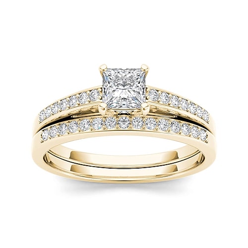 Click here for 5/8 CT.T.W. Natural Diamond 14K White Gold Bridal... prices
