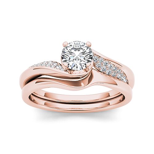 Click here for 5/8 CT.T.W. Natural Diamond 14K Yellow Gold Bridal... prices