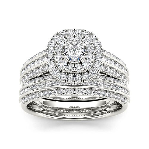 Click here for 1 CT.T.W. Natural Diamond 10K Yellow Gold Bridal R... prices