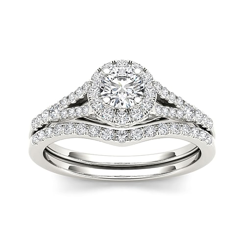 Click here for 3/4 CT.T.W. Natural Diamond 10K White Gold Bridal... prices