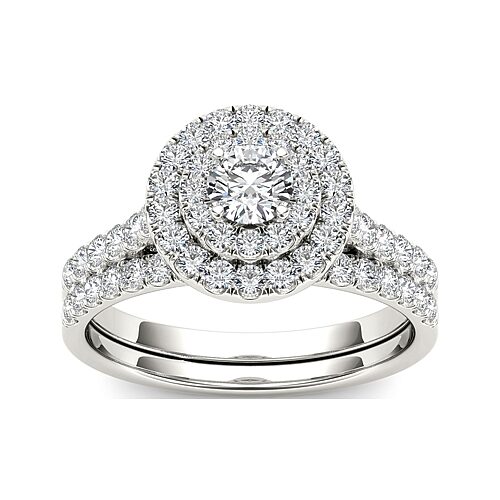 Click here for 1 CT.T.W. Natural Diamond 10K White Gold Bridal Se... prices