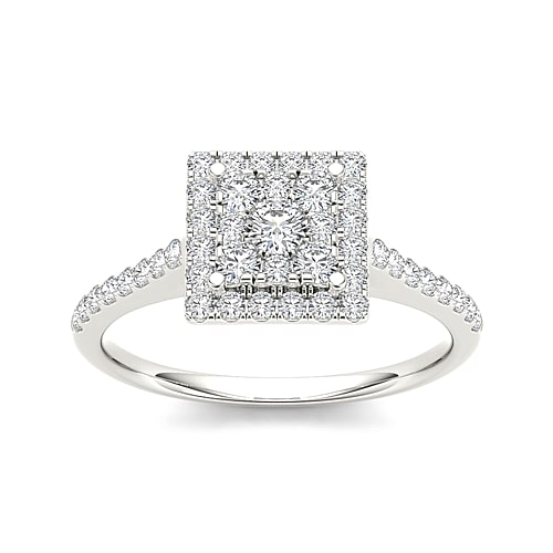 Click here for 3/4 CT.T.W. Natural Diamond 10K White Gold Engagem... prices