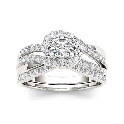 Click here for 1 CT.T.W. Natural Diamond 14K Yellow Gold Bridal S... prices