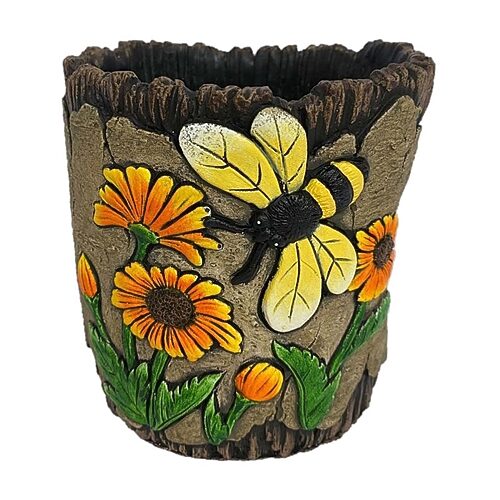 Click here for 6 Cement Daisy Planter  One Size  Brown prices