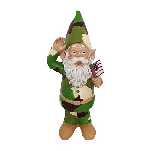 Click here for 12 Outdoor Resin Army Gnome  One Size  Green prices