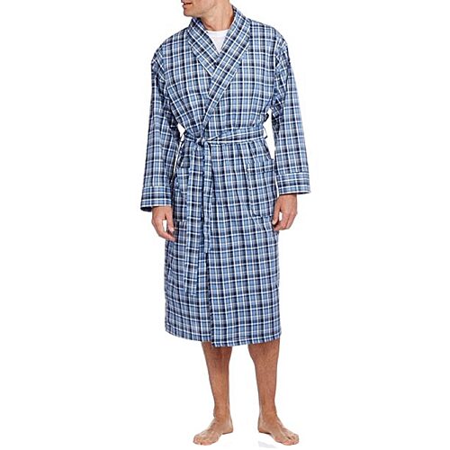 Mens Hanes Ultimate(R) Plaid Woven Robe