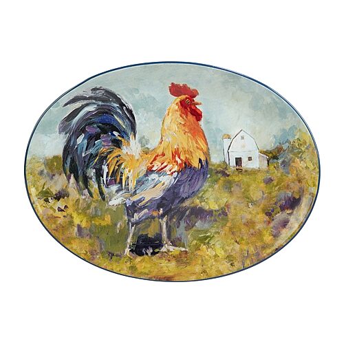 Click here for Certified International Rooster Meadow Serving Pla... prices
