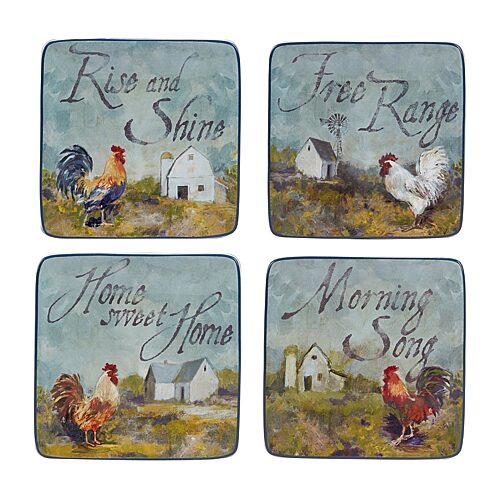 Click here for Certified International Rooster Meadow 4-pc. Earth... prices
