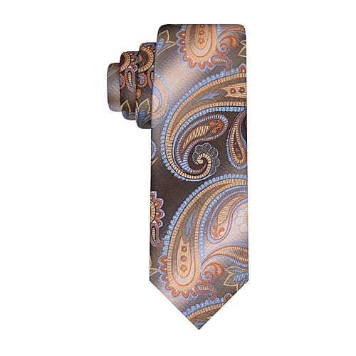Click here for Van Heusen Extra Long Paisley Tie  One Size  Orang... prices