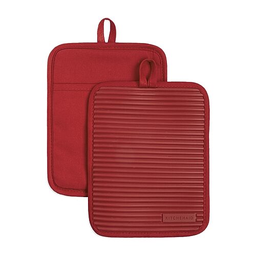 Click here for KitchenAid Ribbed Soft Silicone Pot Holder Set  2... prices