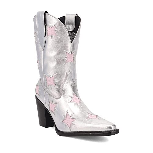 Click here for Dingo Womens Starburst Leather Boot - Silver prices