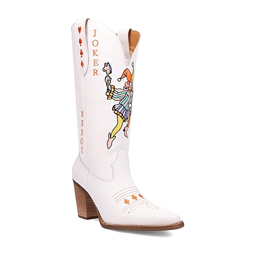 Click here for Dingo Womens Joker Leather Boot - White prices
