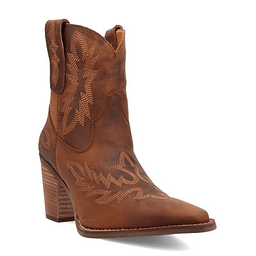 Click here for Dingo Womens Rocky Top Leather Bootie - Brown prices